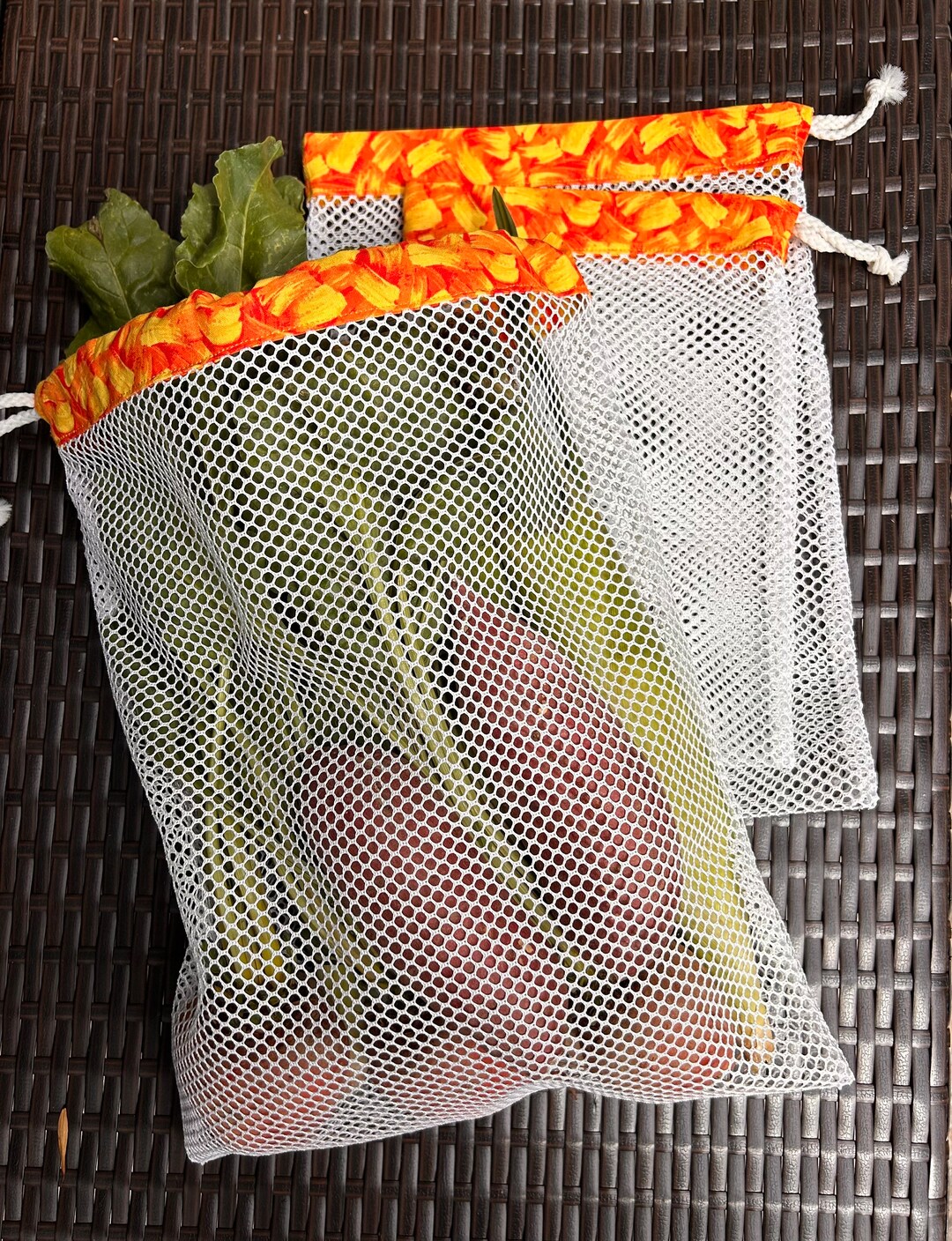 Set of 3 Reusable Vegetable Bag, Farmers Market Bag, Produce Bag ...