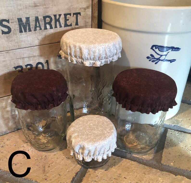 Set of 4 Reversible Sustainable Washable Cotton Fabric Jar - Etsy