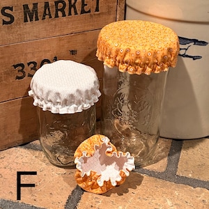 Reversible Washable Single Cotton Fabric Jar Cover: Sustainable Mason ...