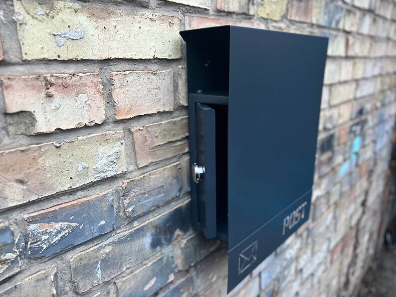 Custom Wall Mount Personalized Mailbox | Modern Custom Metal Postbox ...