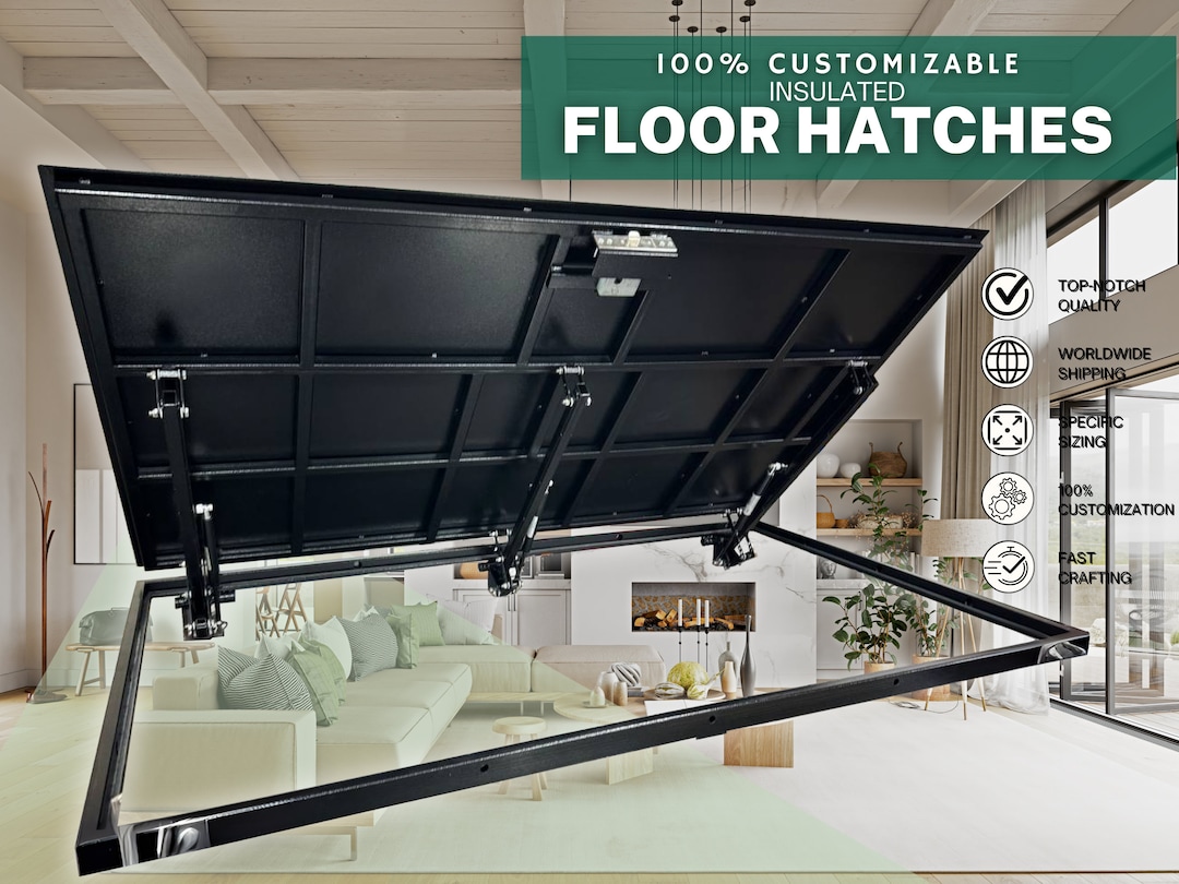 Customized Steel Floor Hatch - Enforced Lifting Hinges System - Bespoke ...