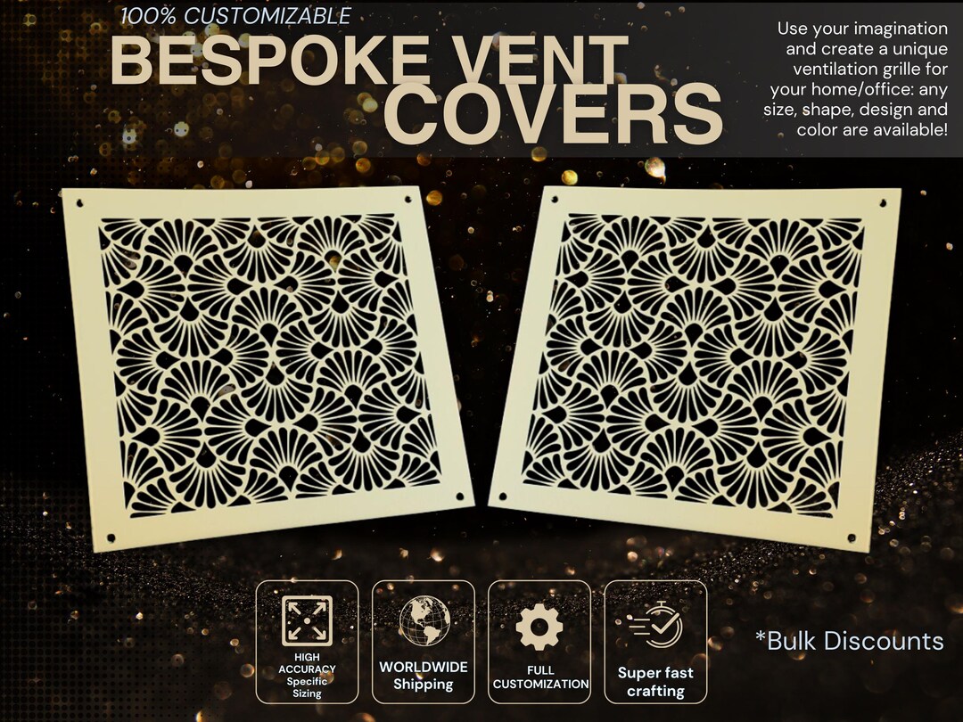 Custom-made Vent Covers With Rear Mount - Personalized Air Vent Grilles ...