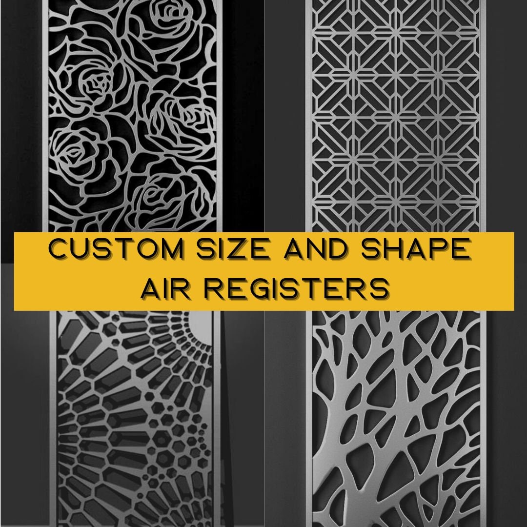 Tailored Metal Framed HVAC Grates Personalized Metal Rear Flange Air ...
