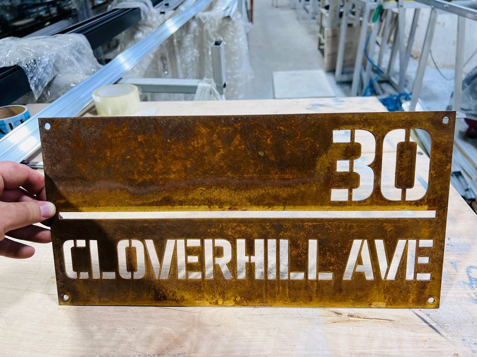 Custom COR-TEN Steel House Sign Corten weathering - Etsy