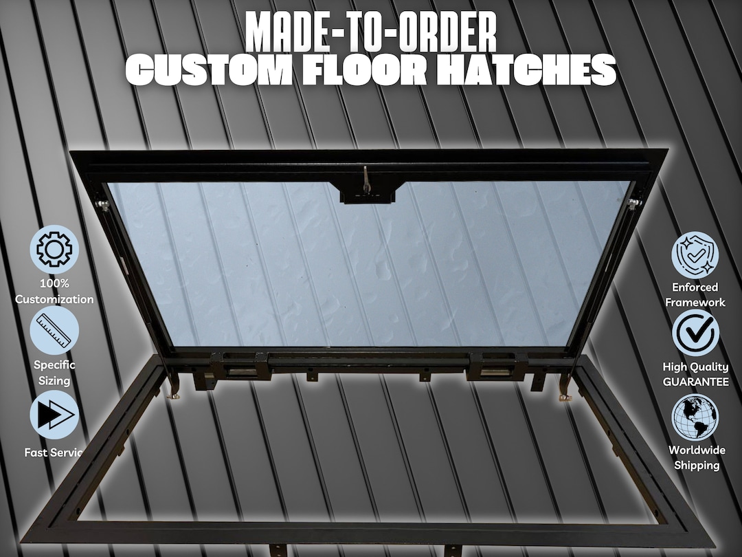 Custom Built Bespoke Glass Floor Hatch -personalized Glass Floor Access ...