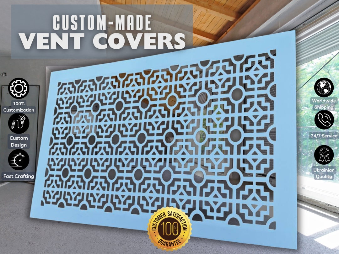 Custom-made Framed HVAC Grates - Bespoke Metal Rear Flange Air Passage ...