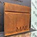 Custom Wall Mount Cor-ten Steel Mailbox Modern Personalizable Corten ...