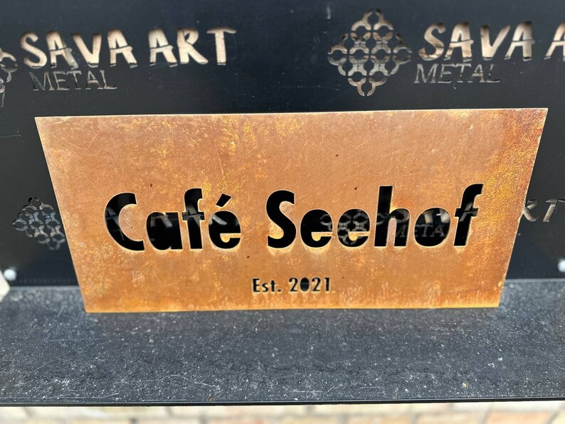 Custom COR-TEN Steel House Sign Corten weathering - Etsy