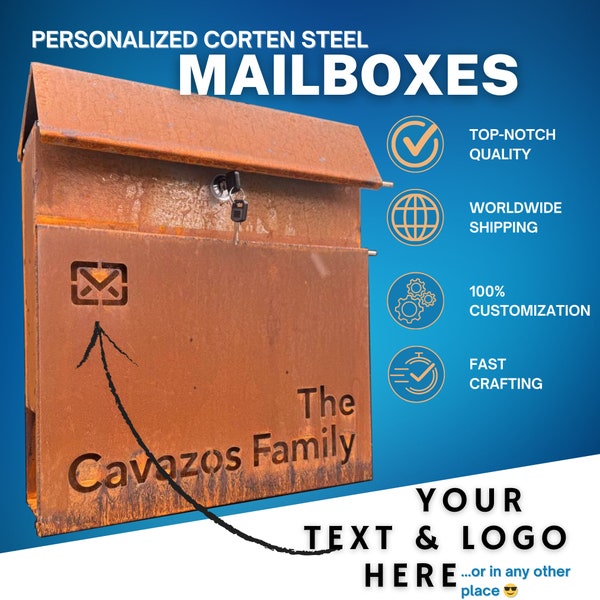 Corten Mailbox - Etsy