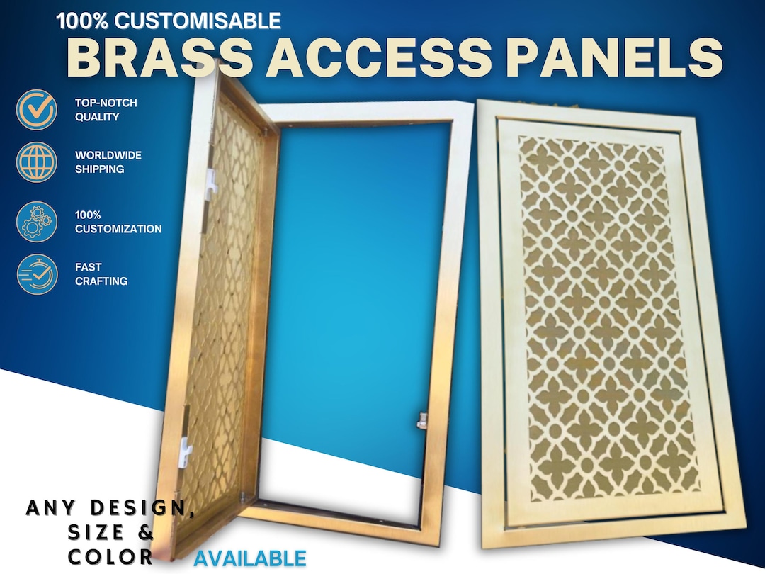 Custom Size and Design Brass Access Panels With Hinges and Latches ...