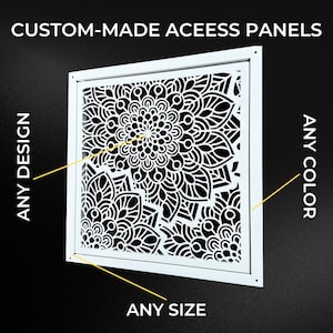 ANY SIZE Decorative Metal Access Panels Totally Customizable Any ...