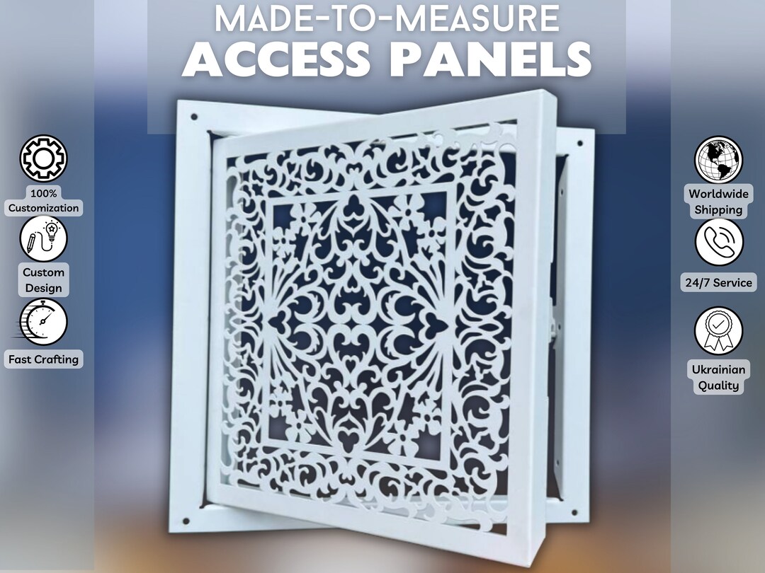 ANY SIZE and DESIGN Metal Access Panels With Hinges and Latches + Push ...