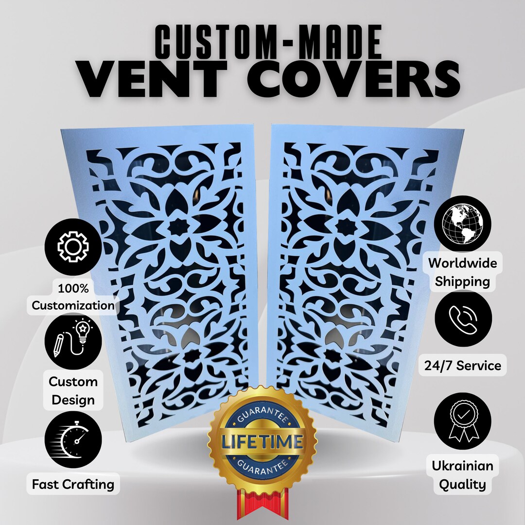 Customizable Metal Ventilation Grilles With Rear Flange - Personalize ...