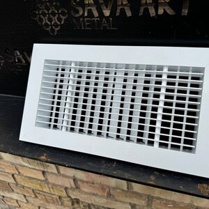 Custom Size HVAC Grilles, HVAC/R Systems, Two-row Grille, 0 Degrees ...