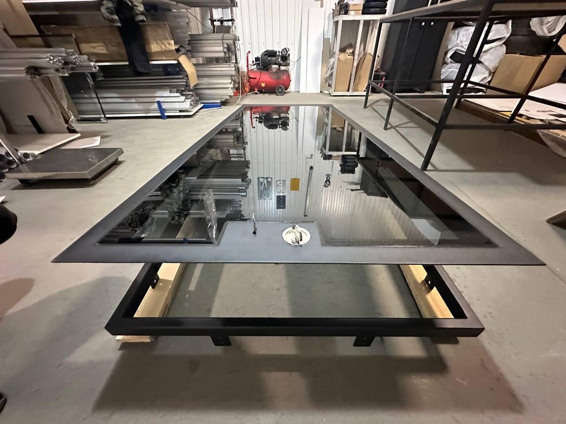 Made-to-order Bespoke Glass Floor Door With Key Lock System - Unique ...