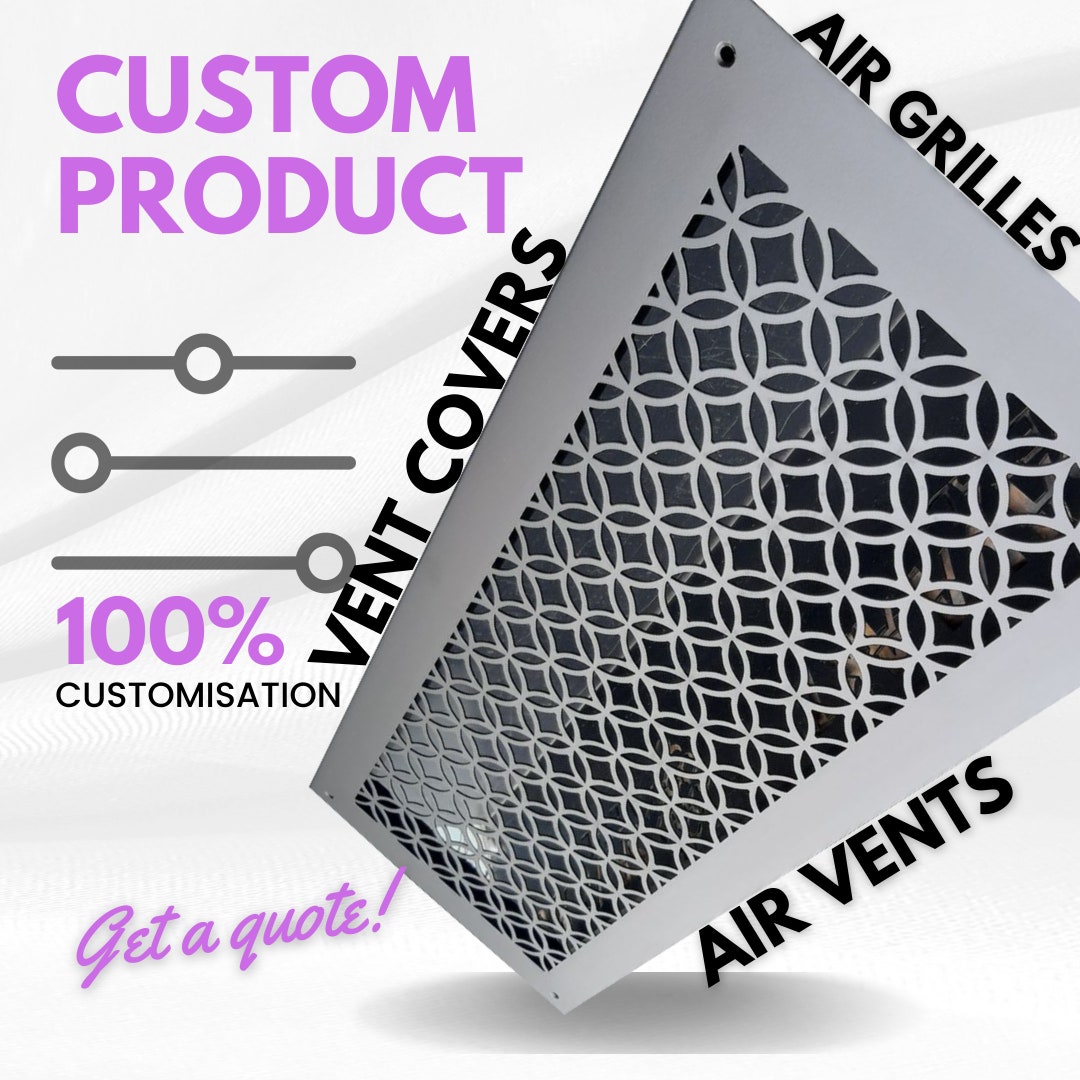 Custom-made Vent Covers With Rear Mount - Personalized Air Vent Grilles ...