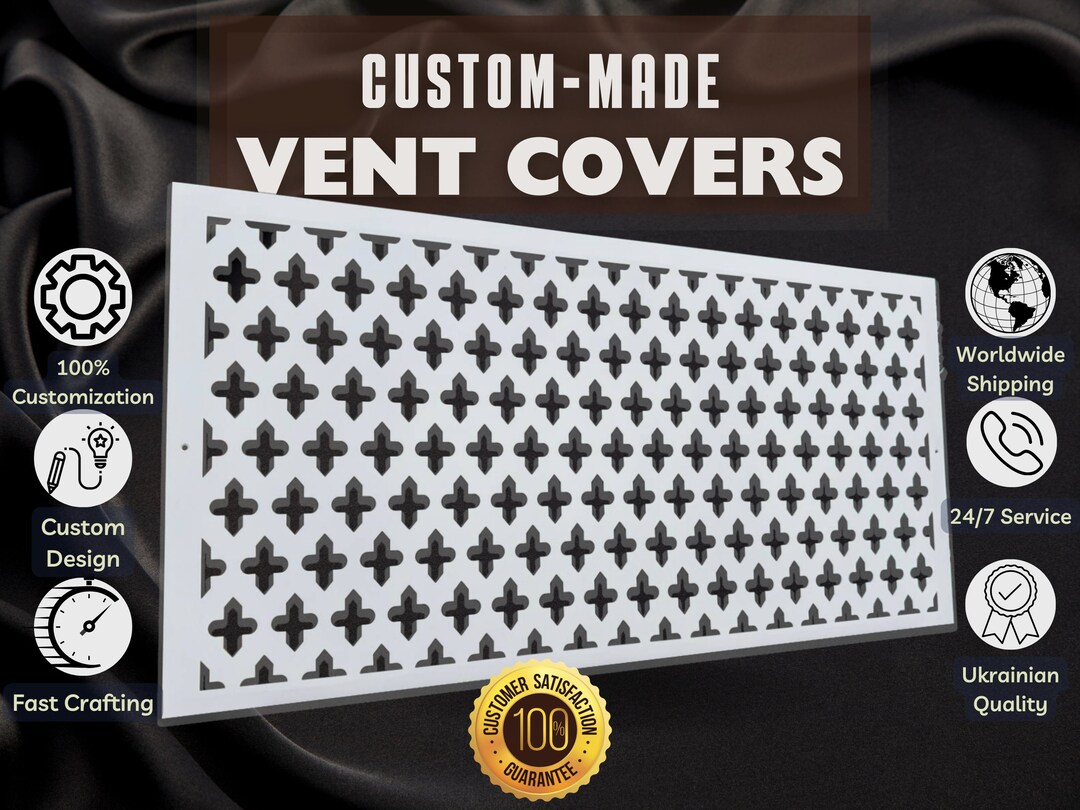 Handcrafted Flat Metal HVAC Registers - Unique Metal Air Vent Panels ...