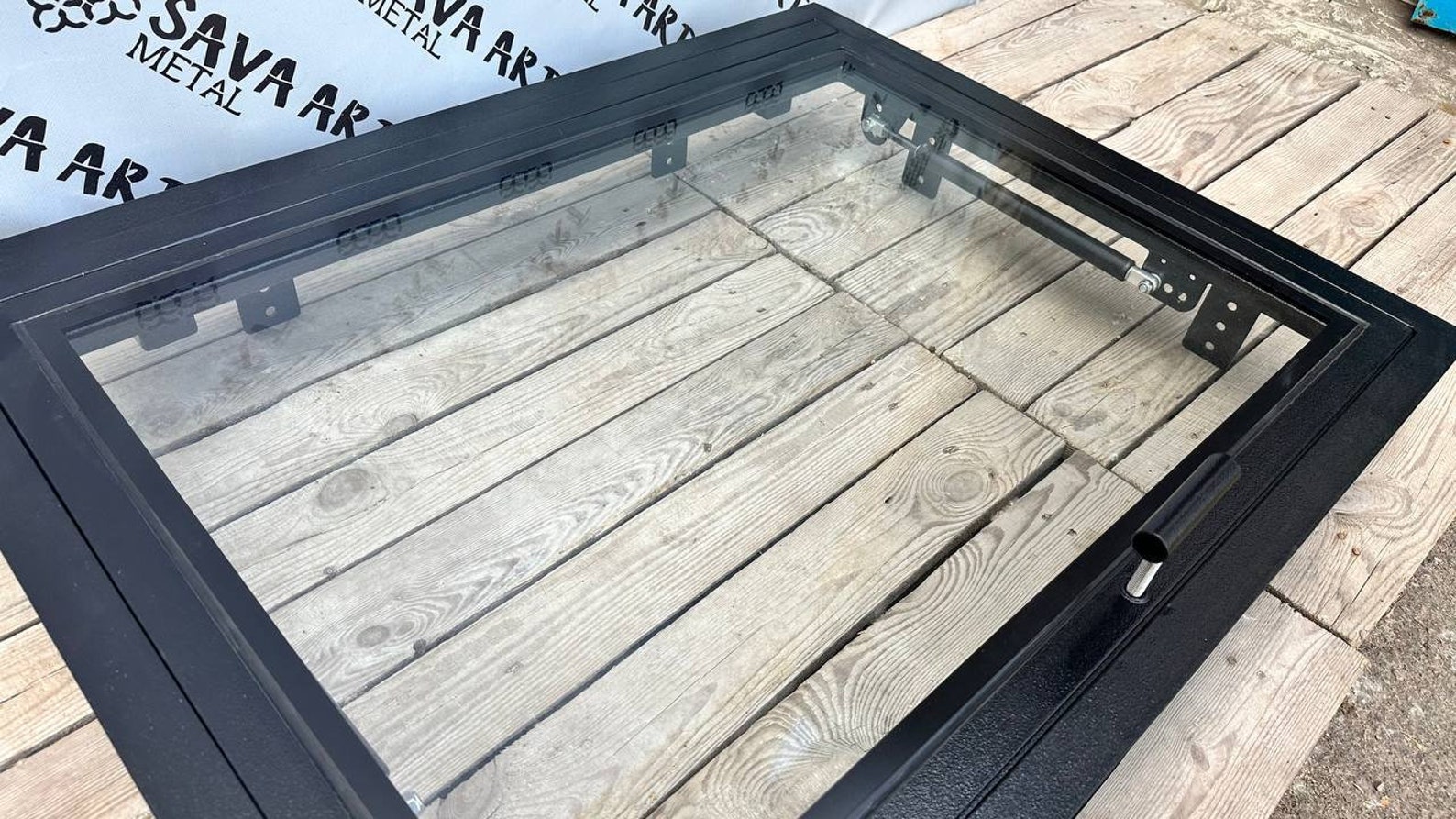 Made-to-order Glass Floor Access Door -bespoke Glass Floor Hatch ...