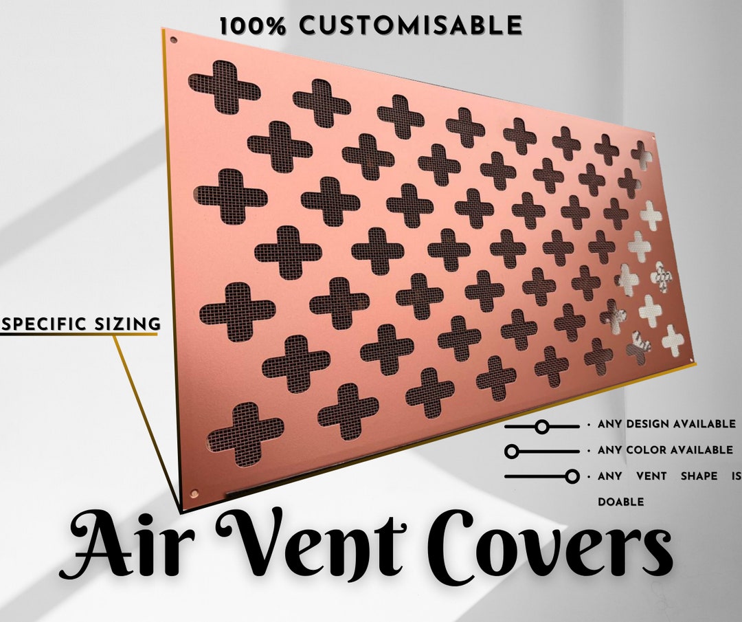 Personalized Flat Metal HVAC Registers - Made-to-order Metal Air Flow ...