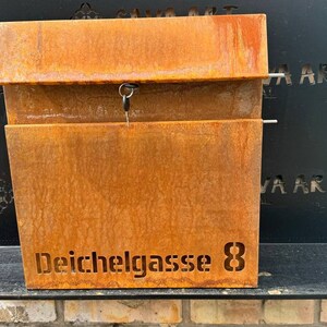 Bespoke Custom-built Wall Mount Cor-ten Steel Mailbox | Modern ...