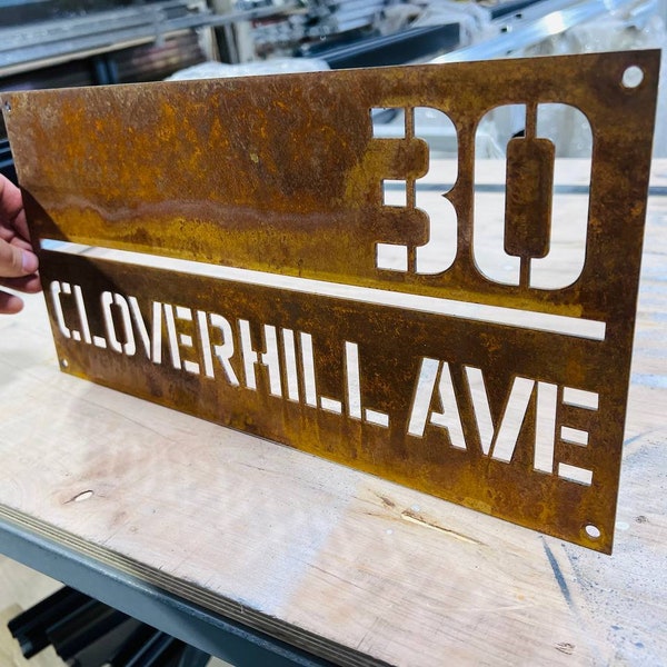 Corten Steel Sign - Etsy UK