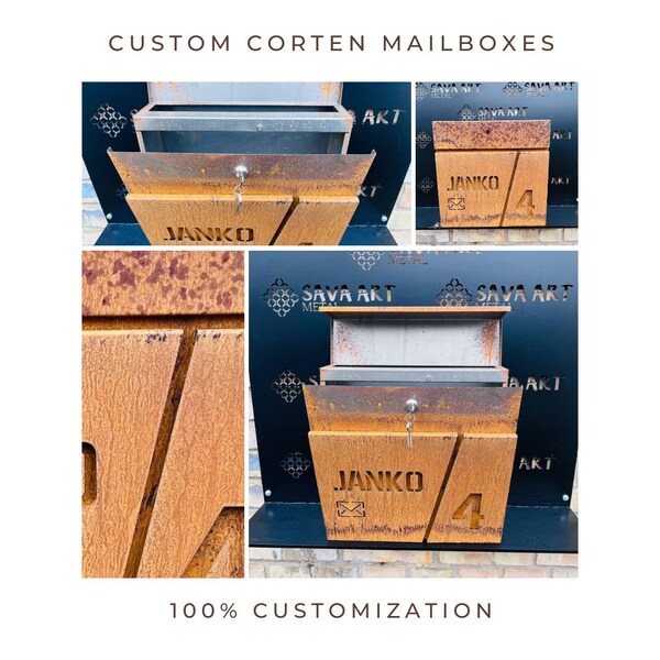 Corten Mailbox - Etsy