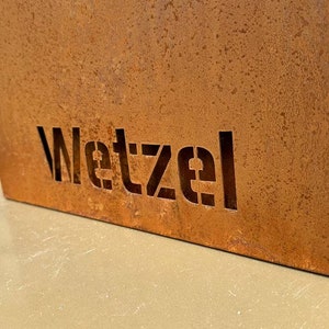 Custom Wall Mount Cor-ten Steel Mailbox | Modern Personalizable Corten ...