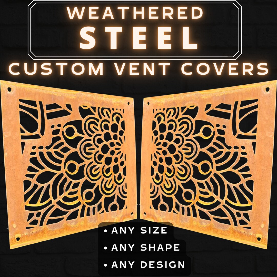 Individual Size & Design Weathered Steel Ventilation Grilles, Corten ...