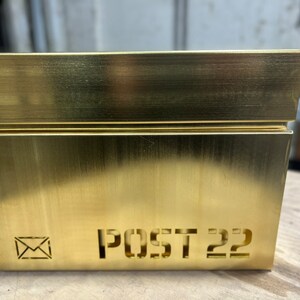 PURE BRASS Personalized Letter Box | Modern Wall Mount Brass Mailbox ...