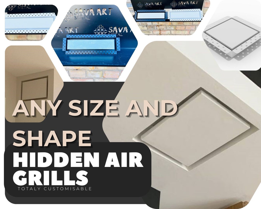 Frameless Drywall Return Grilles, Bathroom / Ceiling / Walls Air ...