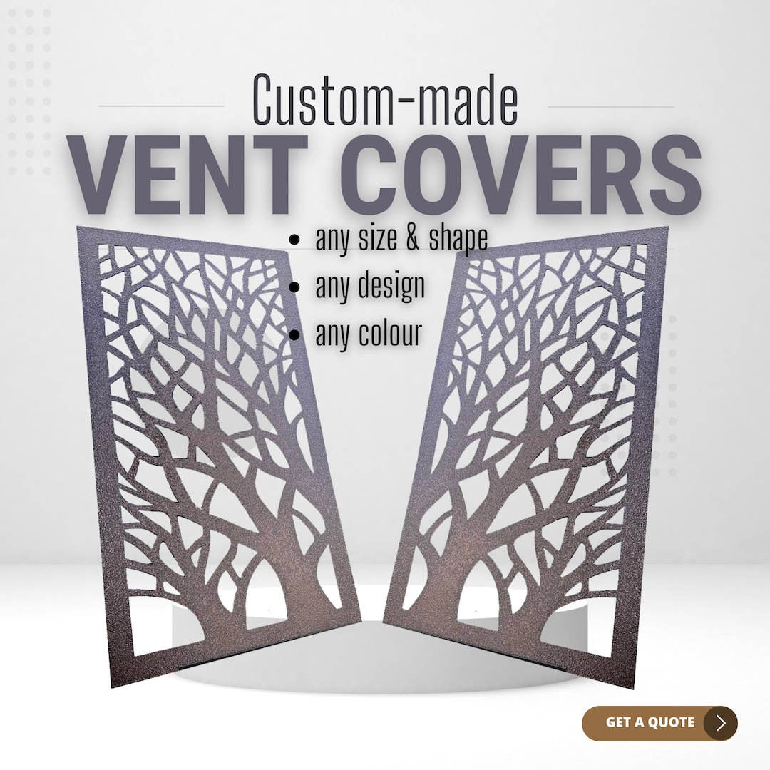 Handcrafted Flat Metal Air Registers - Unique Metal Cabinet Screens ...