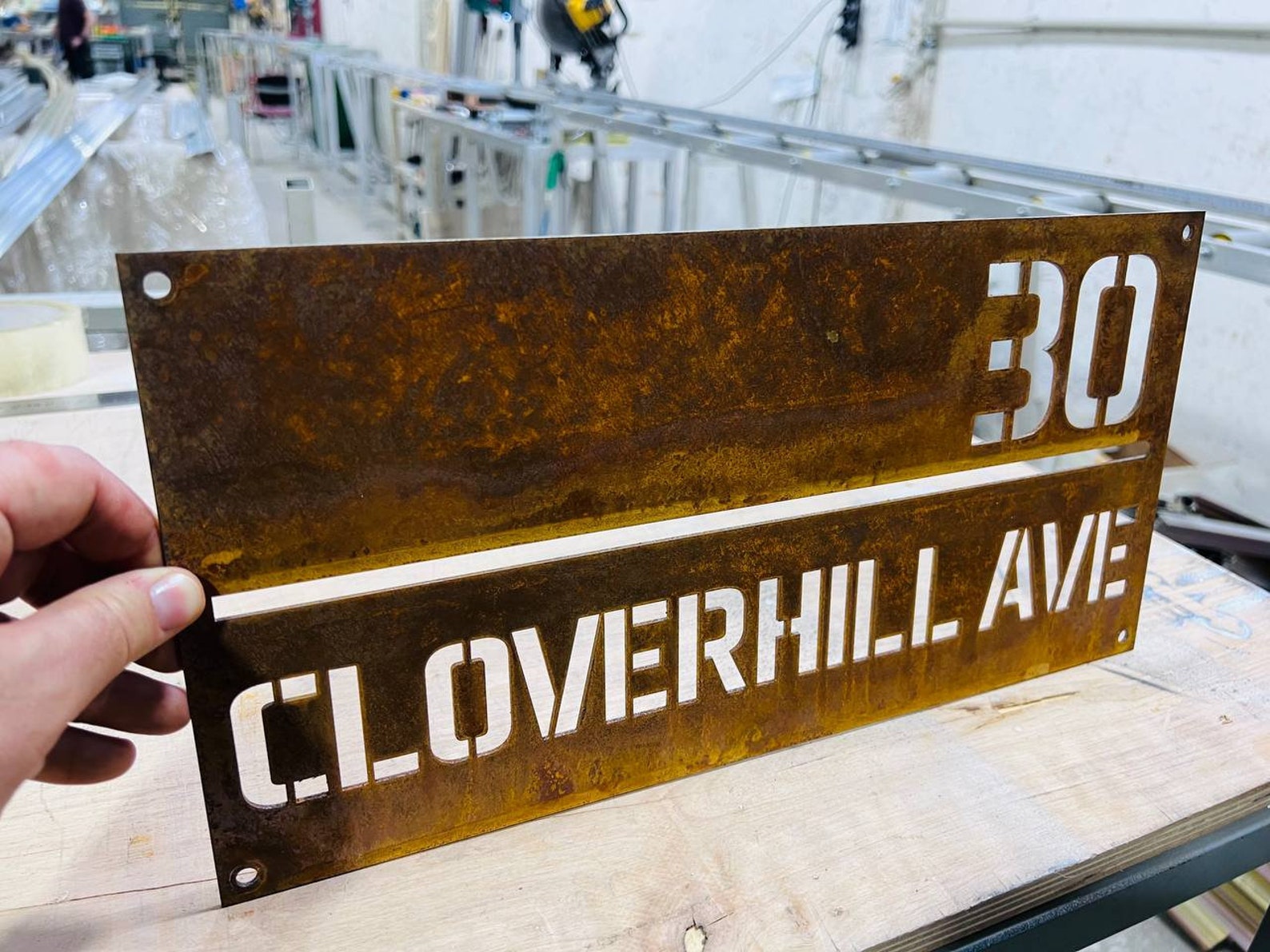 Custom COR-TEN Steel House Sign, Corten "weathering Steel" House Sign ...