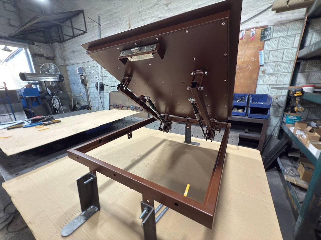 Handcrafted Steel Floor Hatch - Enforced Lifting Hinges System - Made ...