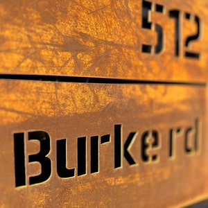 Custom COR-TEN Steel House Sign, Corten "weathering Steel" House Sign, Rusty House, Business ...