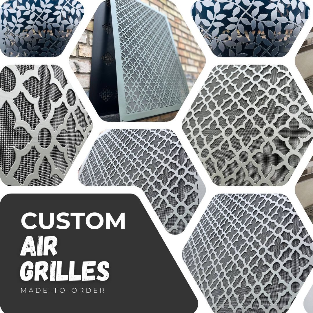 Handcrafted Flat Metal Cabinet Air Vent Mesh Panels Artisan Metal Air ...