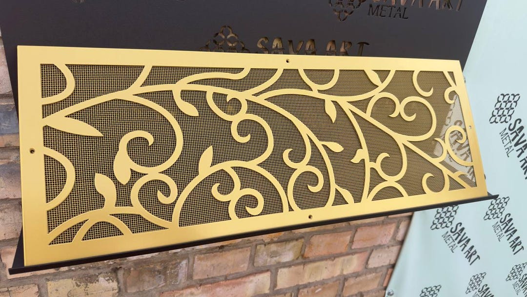 Handcrafted Flat Metal Cabinet Air Vent Mesh Panels - Artisan Metal Air ...