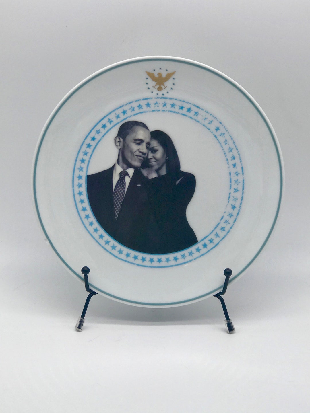 Obamas Vintage Repurposed Plate - Etsy