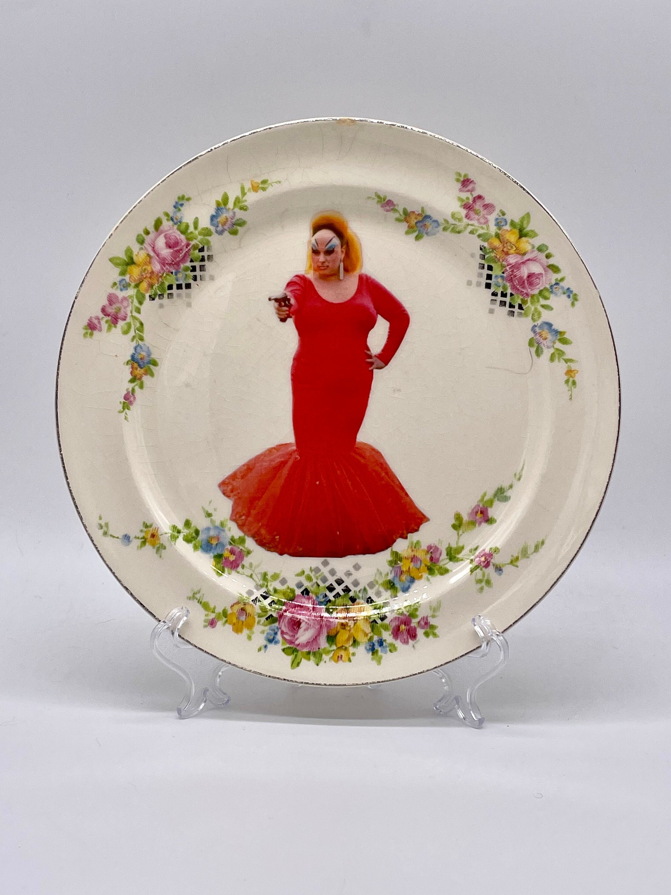 Divine Pink Flamingo Vintage Repurposed China - Etsy