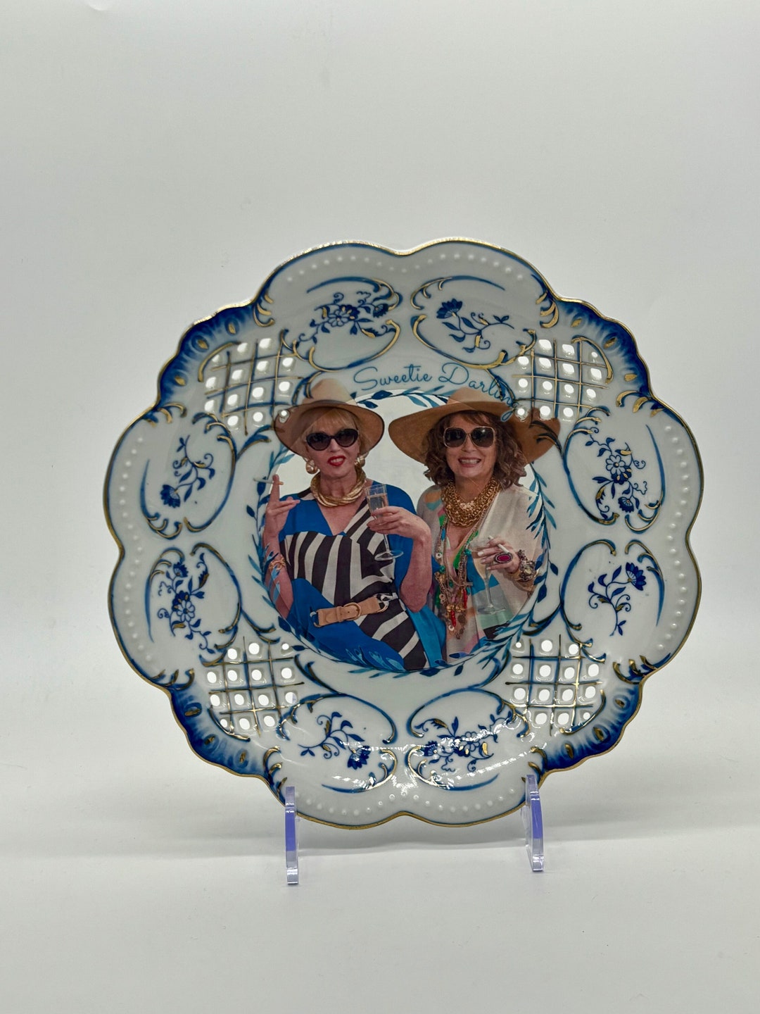 Abfab Repurposed Vintage Serving Bowl - Etsy