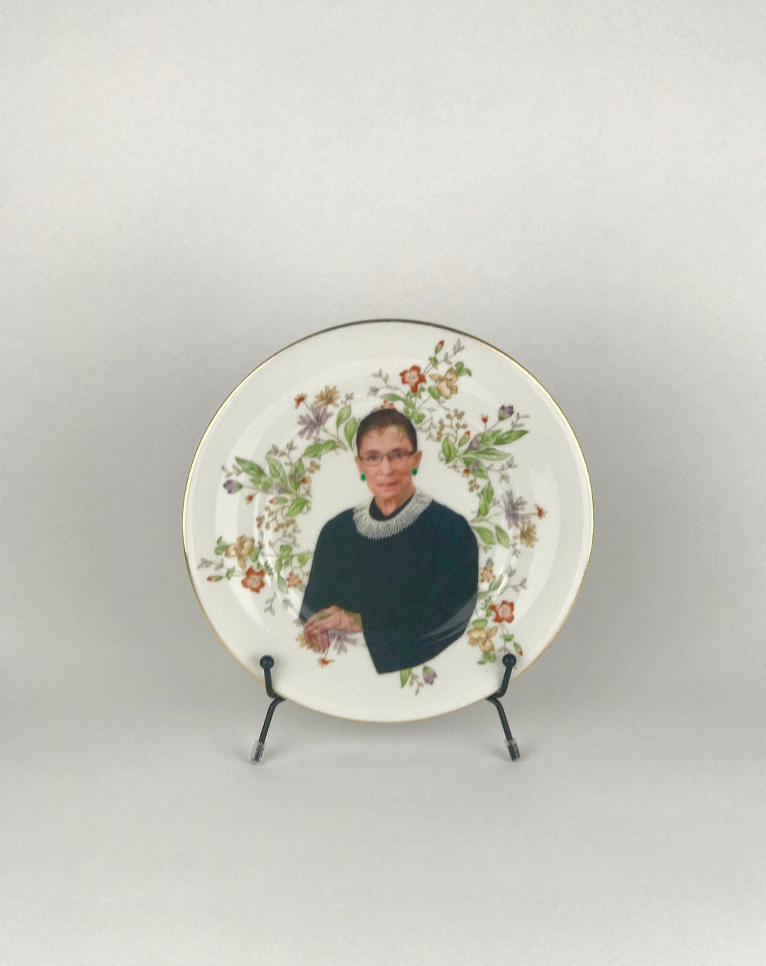 RBG Repurposed Vintage Plate - Etsy