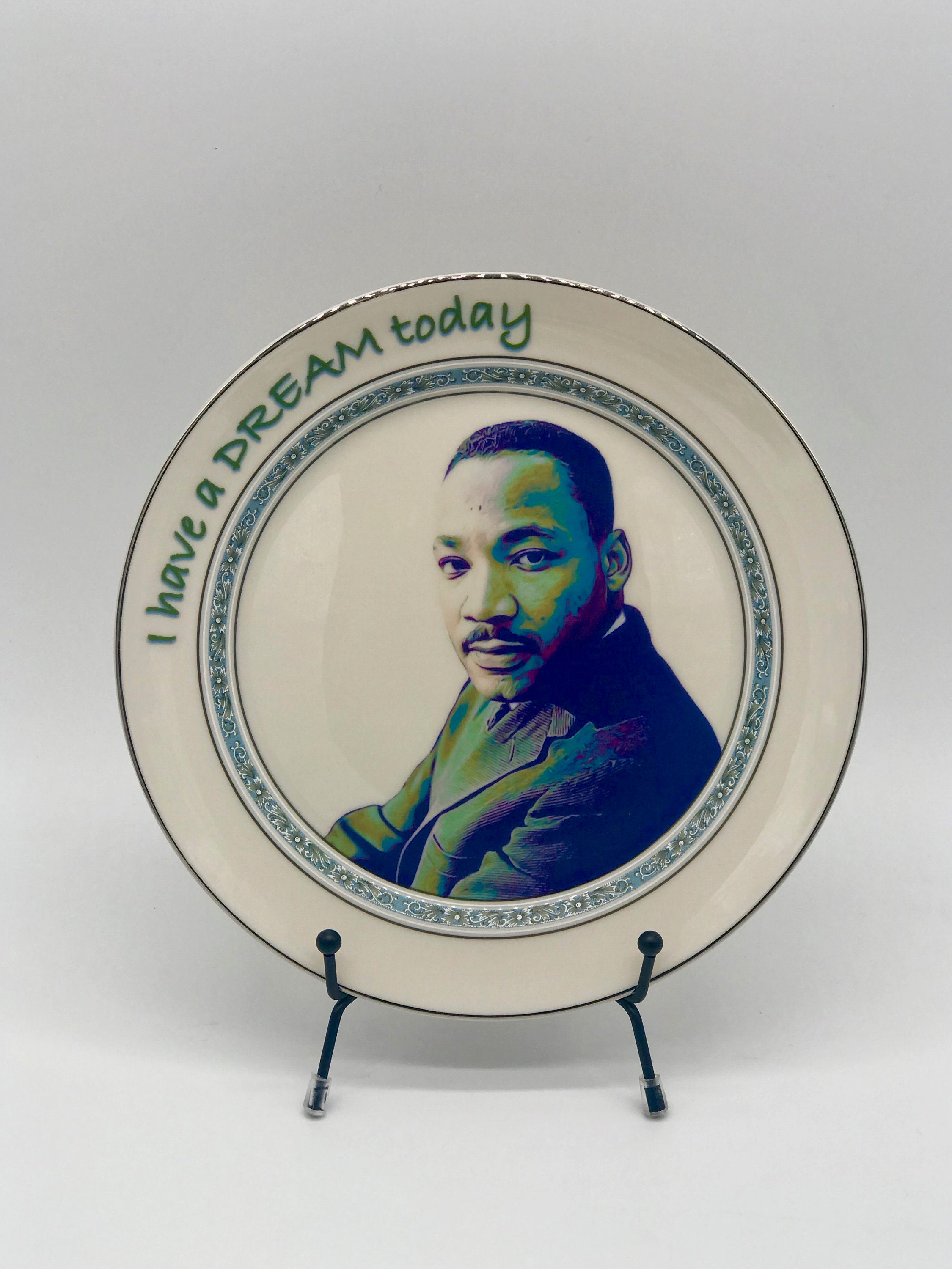 MLK Martin Luther King Repurposed Decorative Plate - Etsy