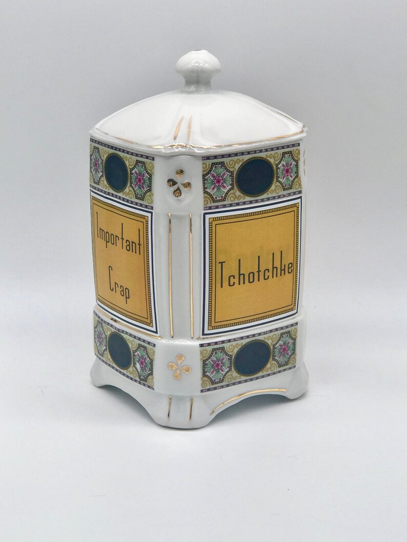 Tchotchke / Trinket Box - Repurposed Vintage Coffee/tea Container - Etsy