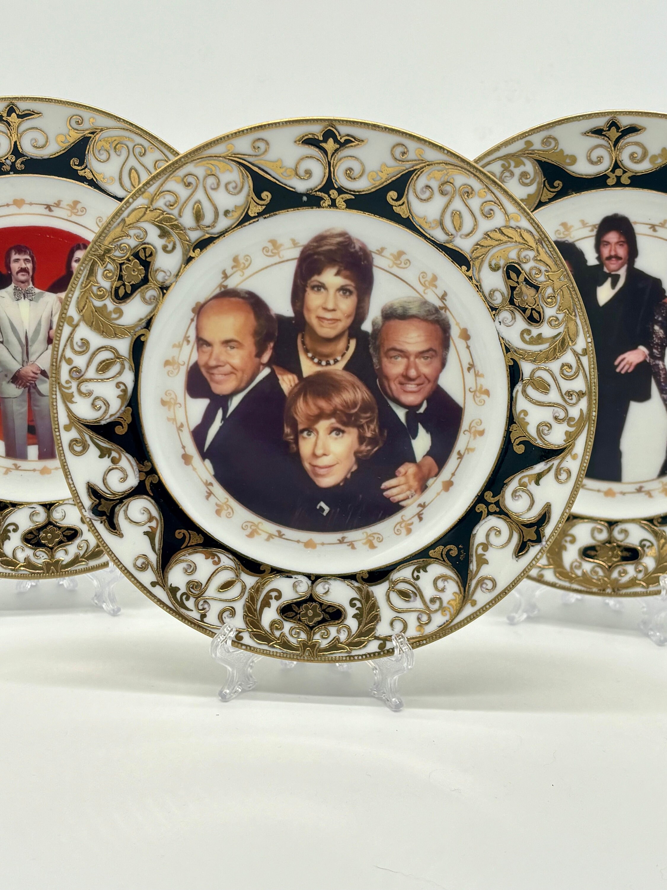 70s Variety Shows Set of Repurposed Vintage Plates - Etsy