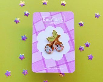 Glitter Blueberry Fruit Frog Enamel Pin - Etsy