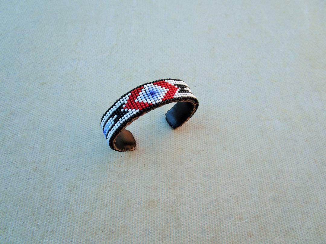 Bead Cuff Bracelet, Native Bead Bracelet, Native Beadwork, Native ...