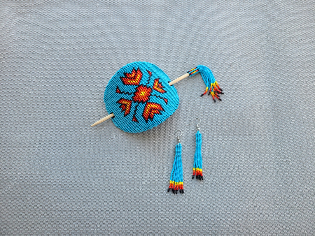 Native Beaded Barrette, Native American Hair Pin, Native Owned Shops ...