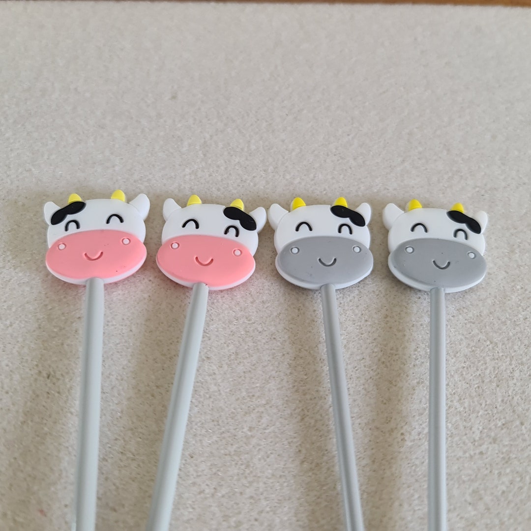 Cute Cow Knitting Needle Huggers, Stitch Stoppers, Point Protectors ...