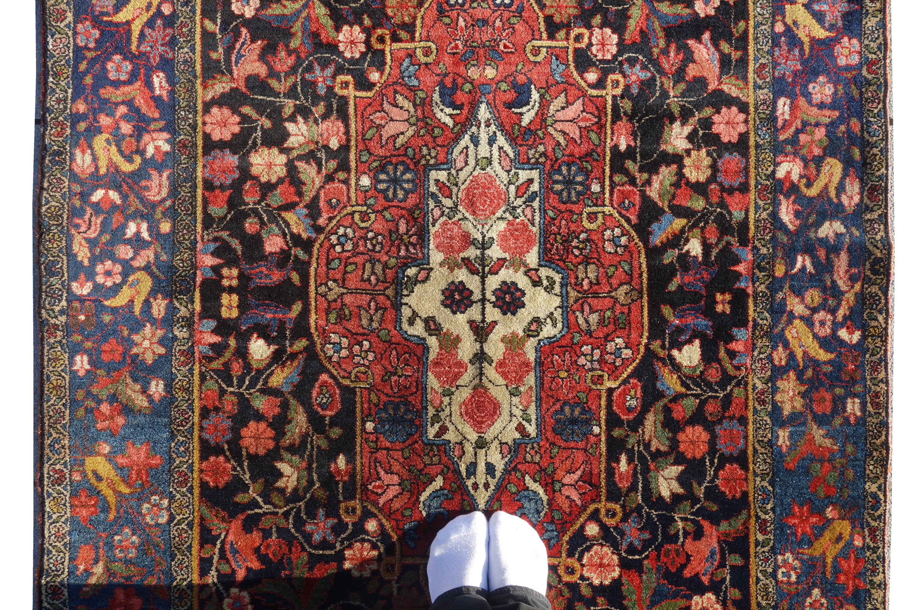 Antique 19th Century Kurdish Hand-knotted Rug Carpet 318 Cm X 155 Cm ...