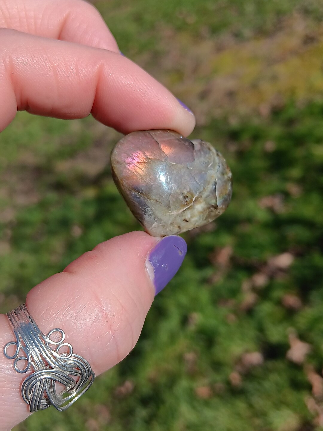 Flashy Little Labradorite Heart #1709 - Etsy