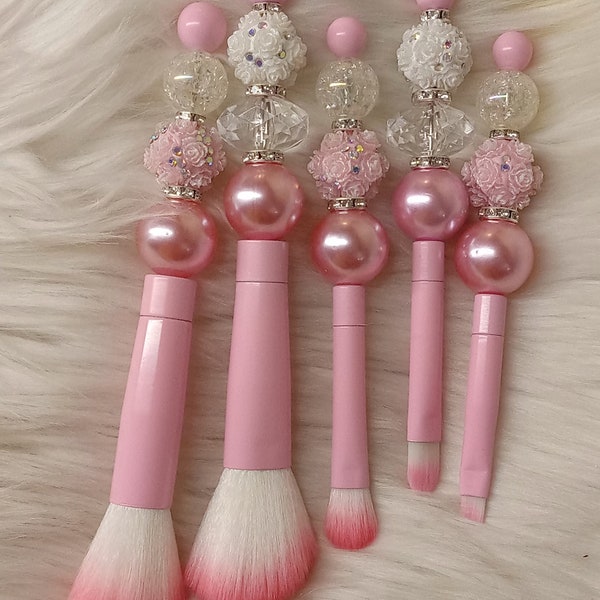 Rhinestone Makeup Brushes - Etsy